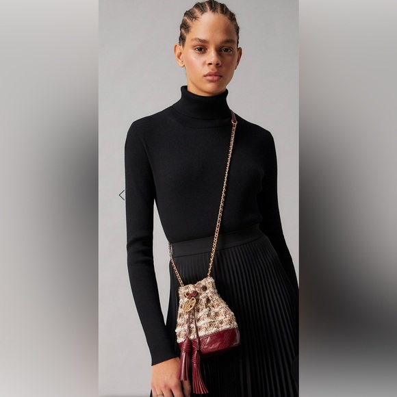 Tory Burch | Bags | Fleming Soft Tweed Mini Bucket Bag | Poshmark